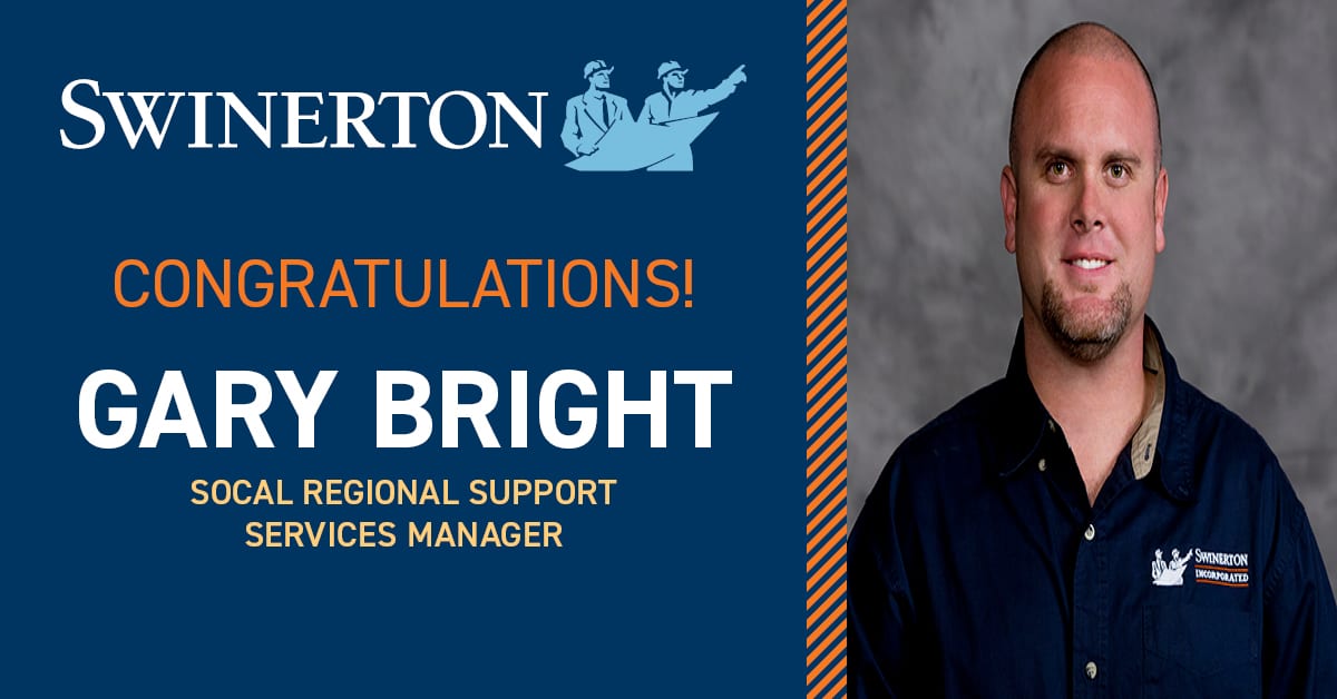 Gary Bright Promoted to SoCal Regional Support Services Manager - Swinerton